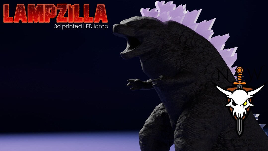 GODZILLAMP Led Powered Godzilla Desktop LED Lamp - Etsy