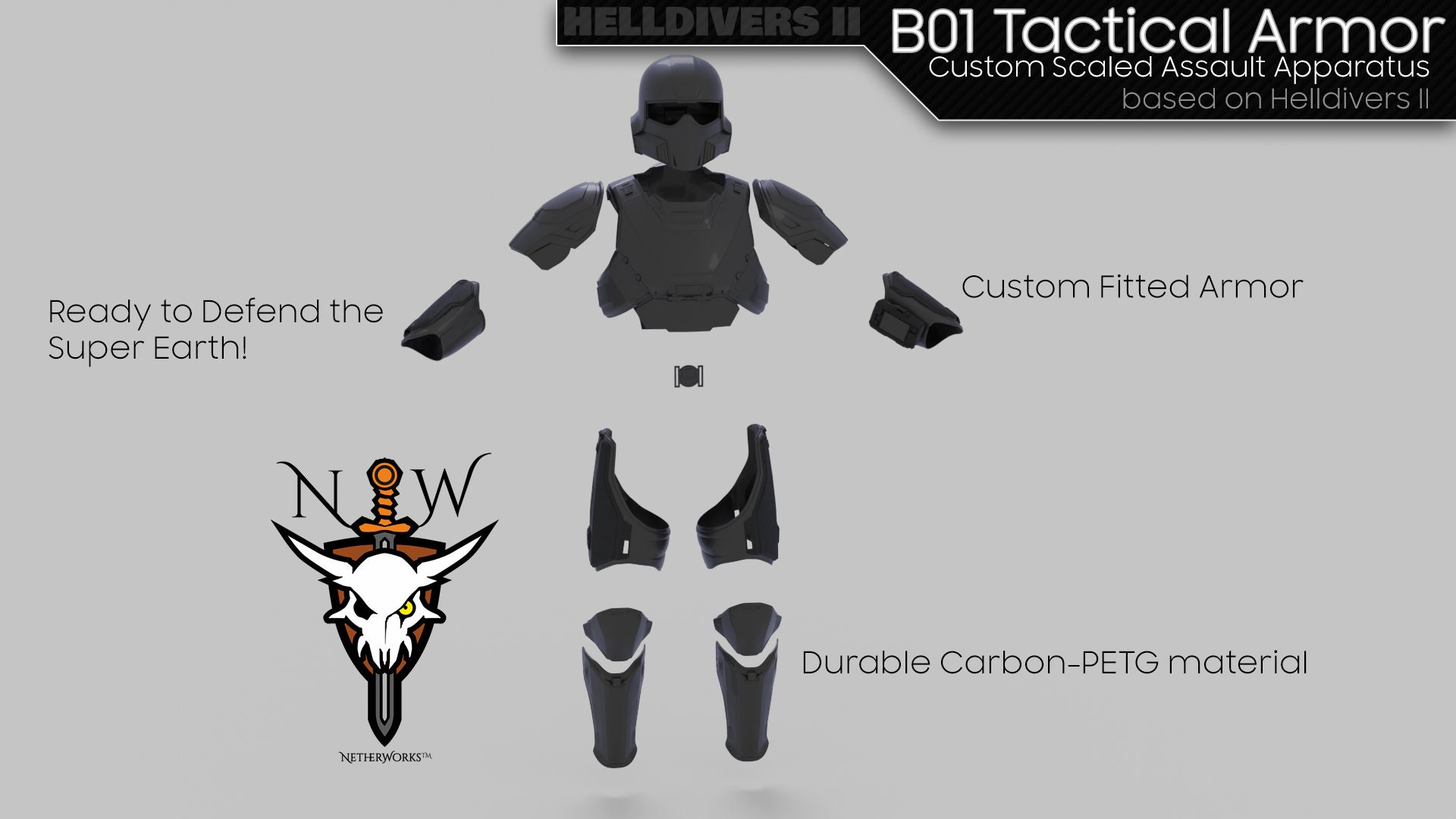 Helldivers 2 B-01 Tactical High Quality Cosplay Armor Powered by ...