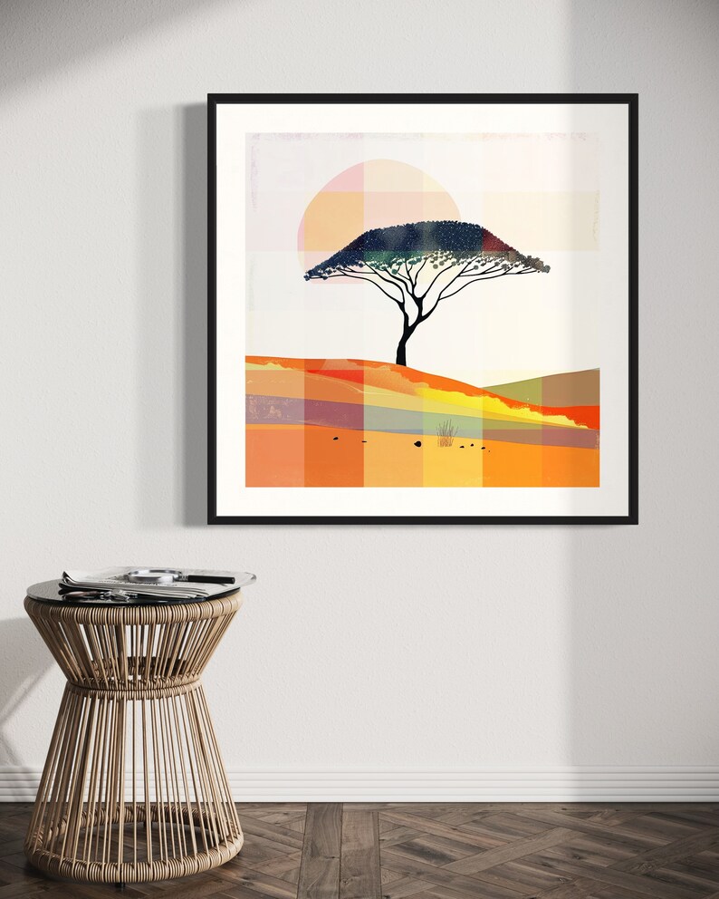 Large Format Acacia Tree Wall Art Printable Abstract Nature Aesthetic ...