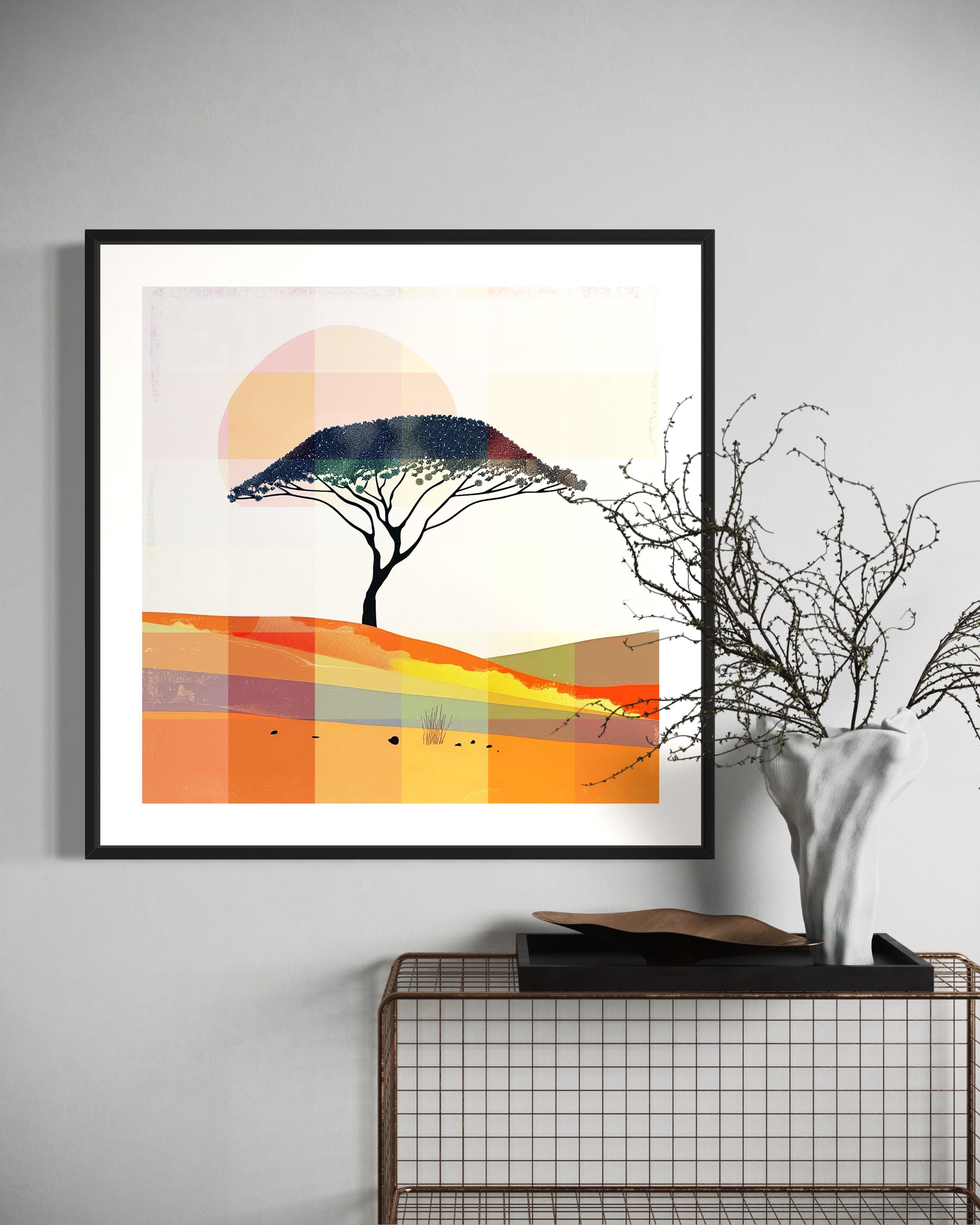 Large Format Acacia Tree Wall Art Printable Abstract Nature Aesthetic ...