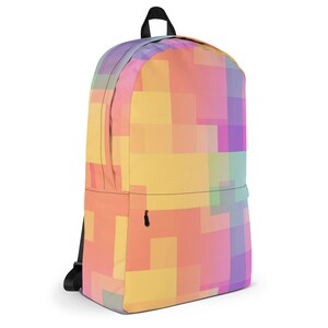 Pixel Mosaic Backpack → Vaporwave / Minimalist Backpack / Fashion ...