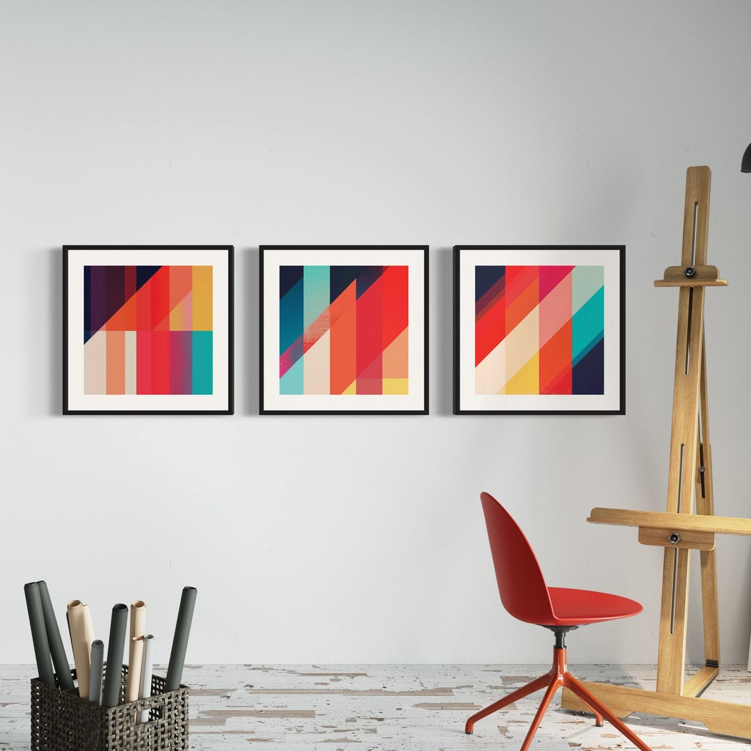 Download → "triptych Angles" / Decor / Wall Art 3 Prints / Contemporary ...