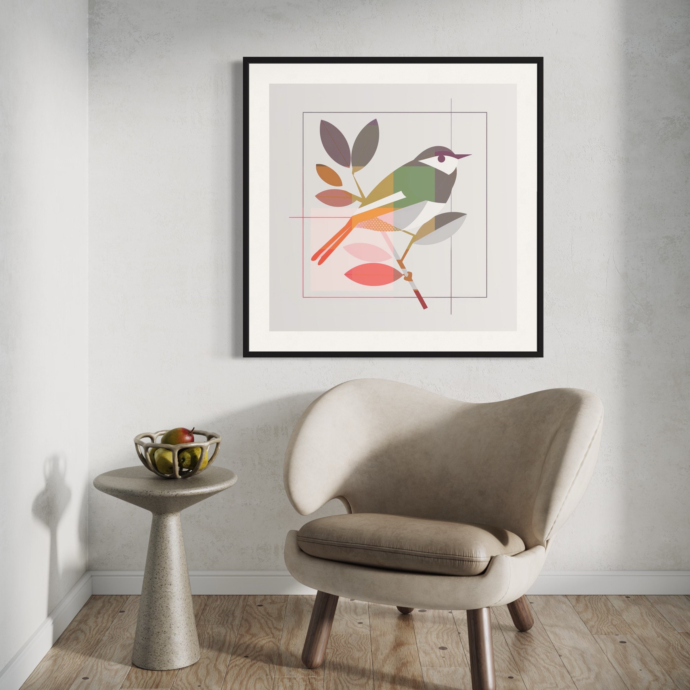Large Format Wild Bird Wall Art Printable Abstract Animal Aesthetic ...