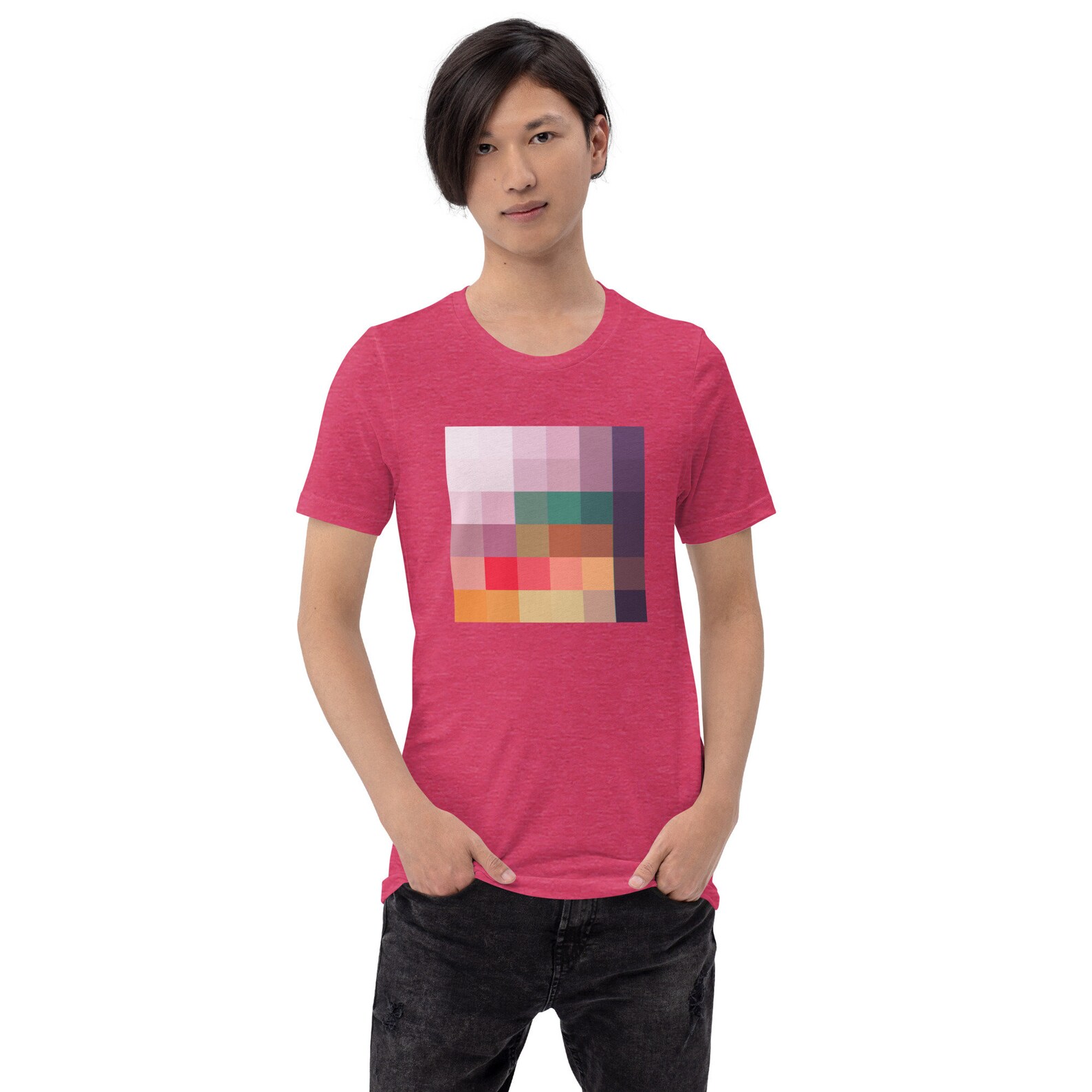 Pixel Mosaic Tee (unisex) X5 Colors → Action! / Minimal Tee / Graphic ...