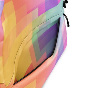 Pixel Mosaic Backpack → Vaporwave / Minimalist Backpack / Fashion ...