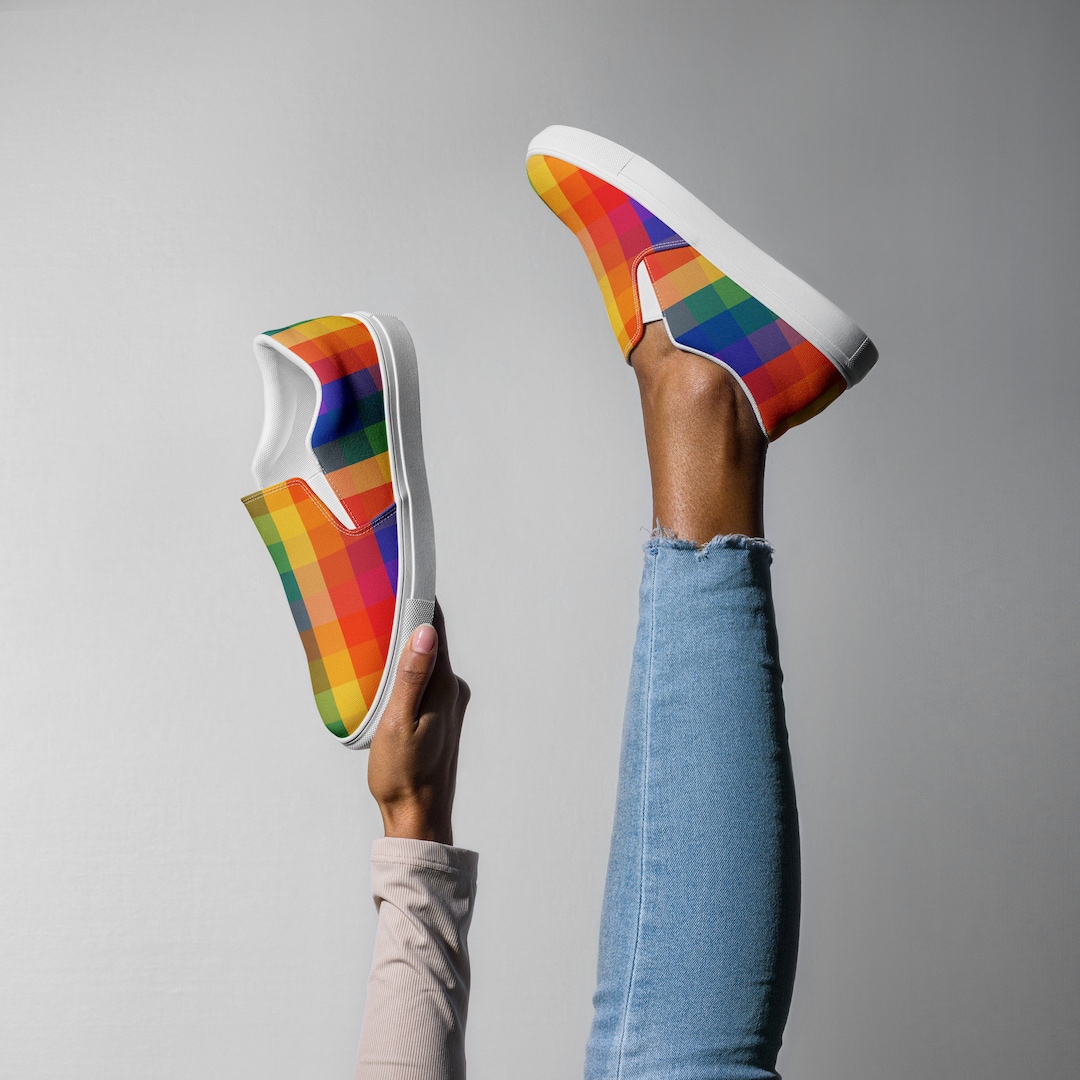 Pixel Mosaic Shoes (W) → Pride / Custom Pride Shoes / Pride Design ...