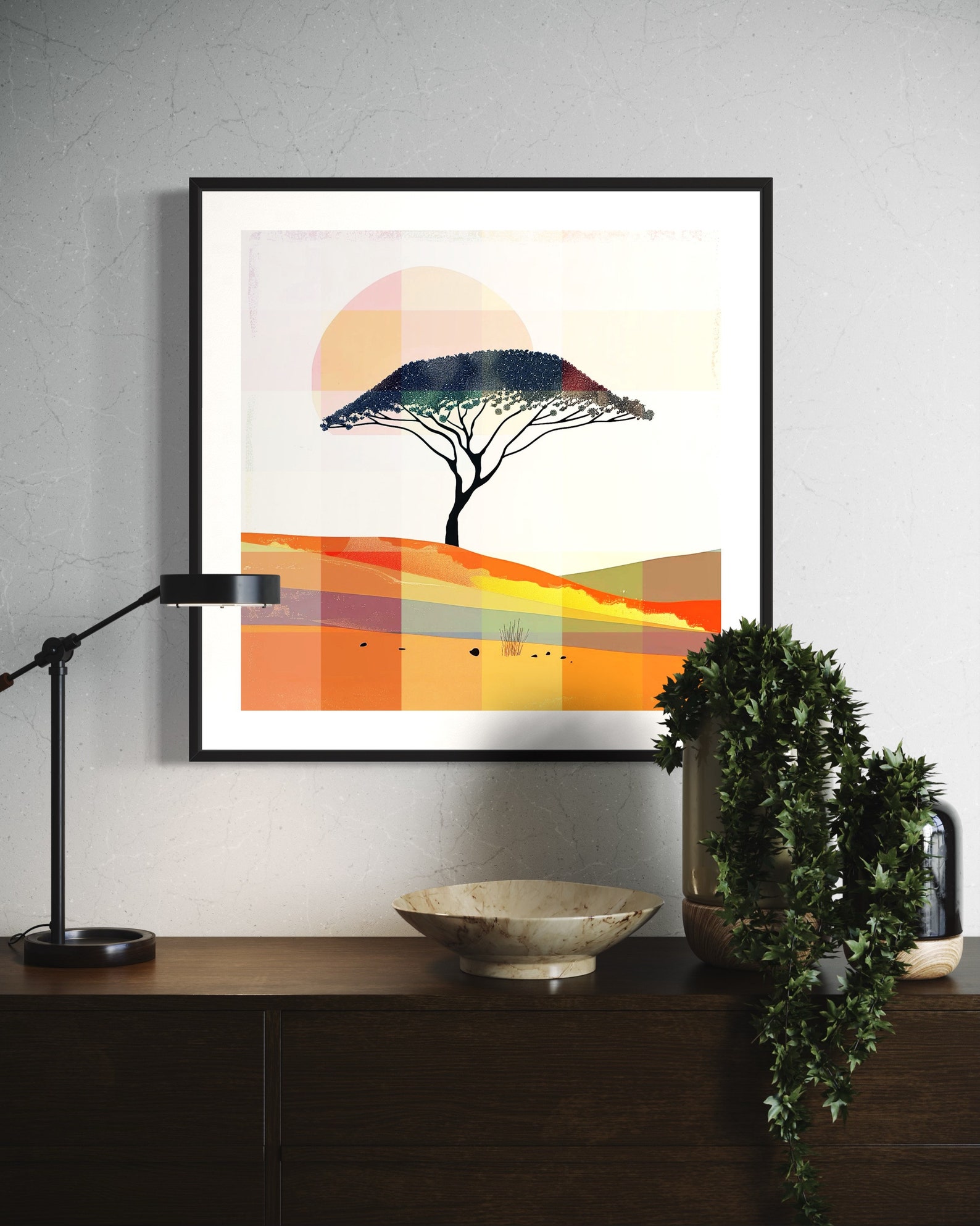 Large Format Acacia Tree Wall Art Printable Abstract Nature Aesthetic ...