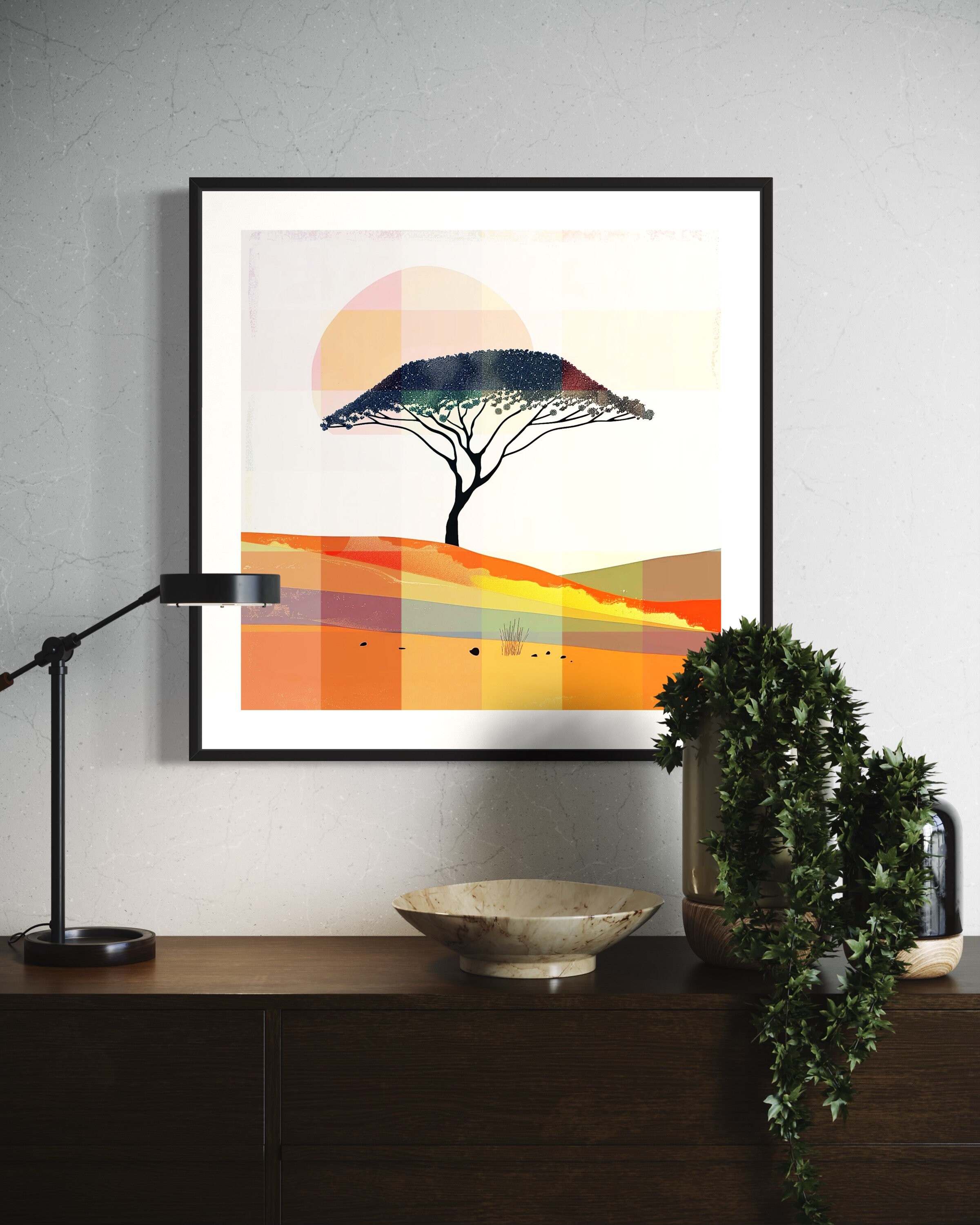 Large Format Acacia Tree Wall Art Printable Abstract Nature Aesthetic ...