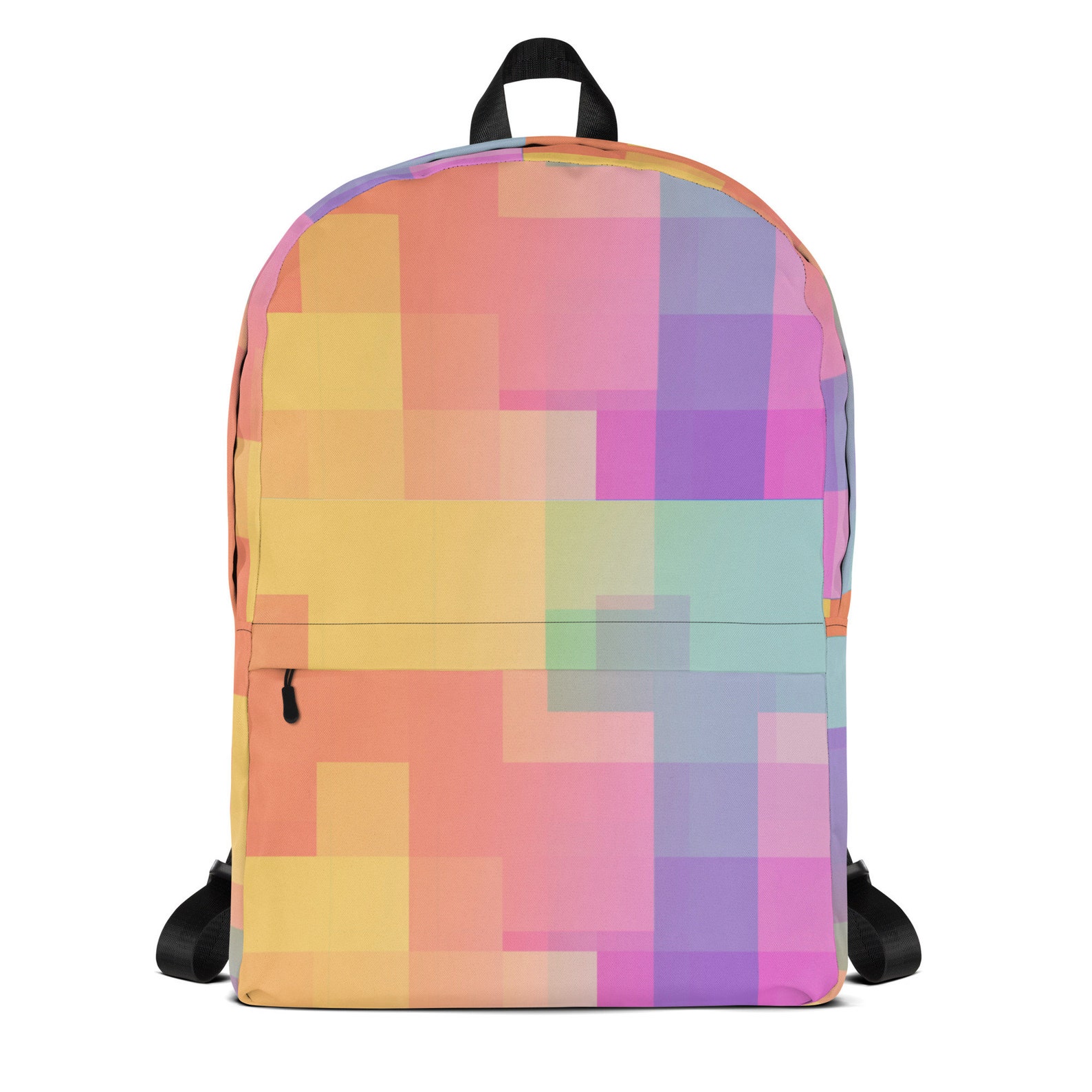 Pixel Mosaic Backpack Vaporwave / Minimalist Backpack / Fashion Pattern Backpack / Graphic ...