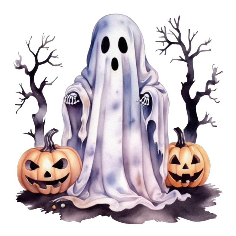 20 Halloween Ghosts | Halloween Clipart | Cute Halloween Ghosts ...