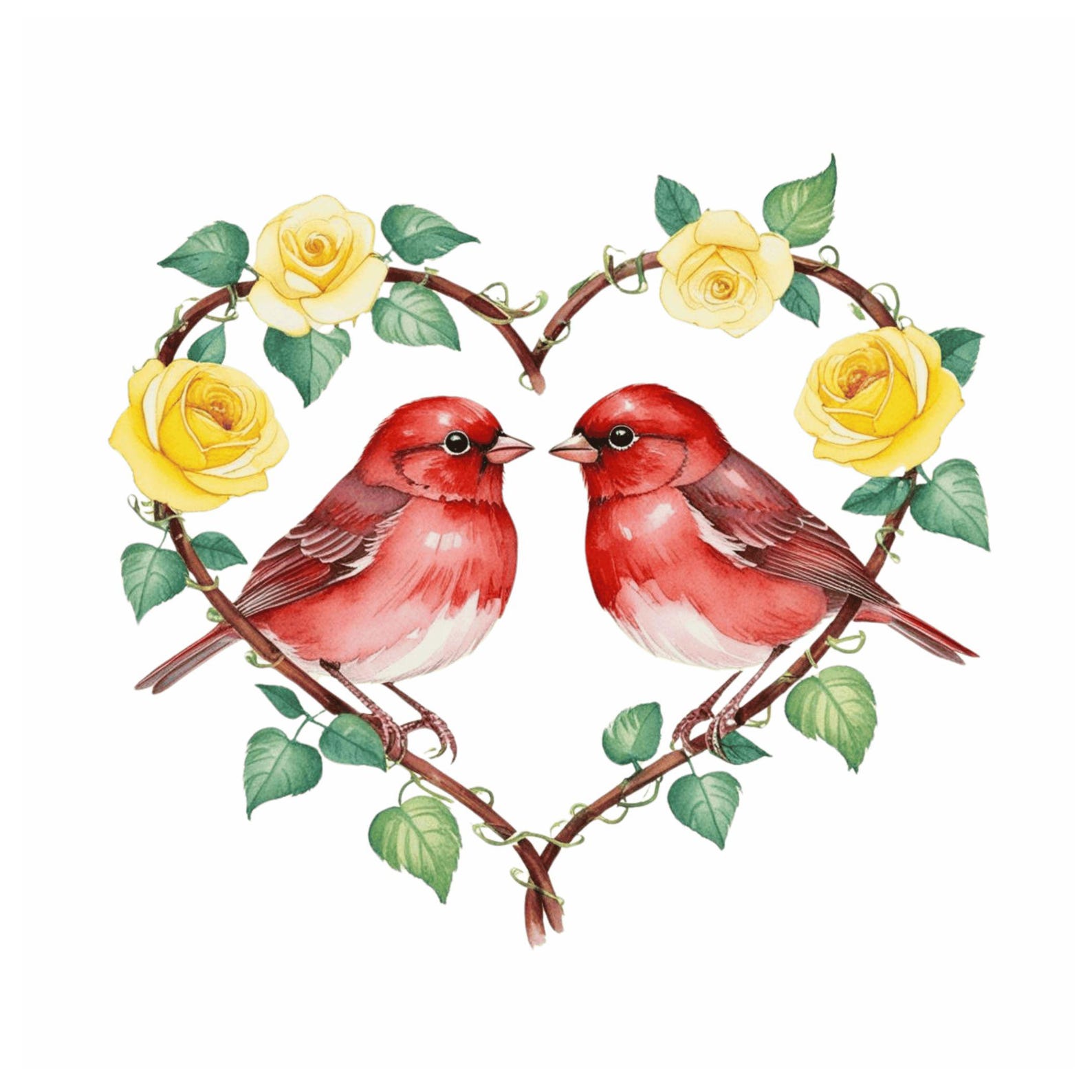 20 Love Birds Clipart | Romantic Birds Graphics | Love Birds and Hearts ...