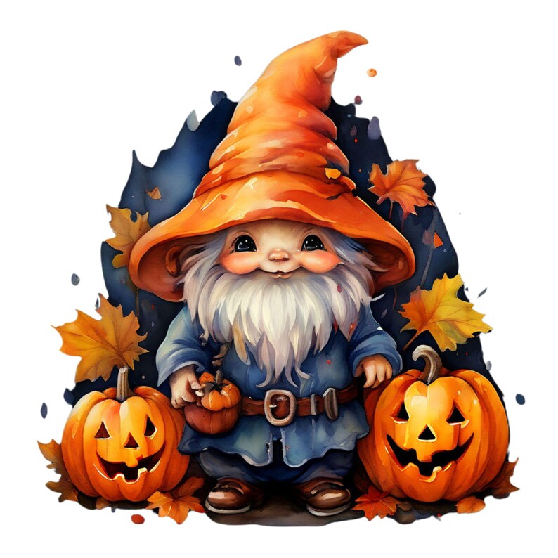 20 Cute Halloween Gnomes | Halloween Clipart | Cute Gnomes | Halloween ...