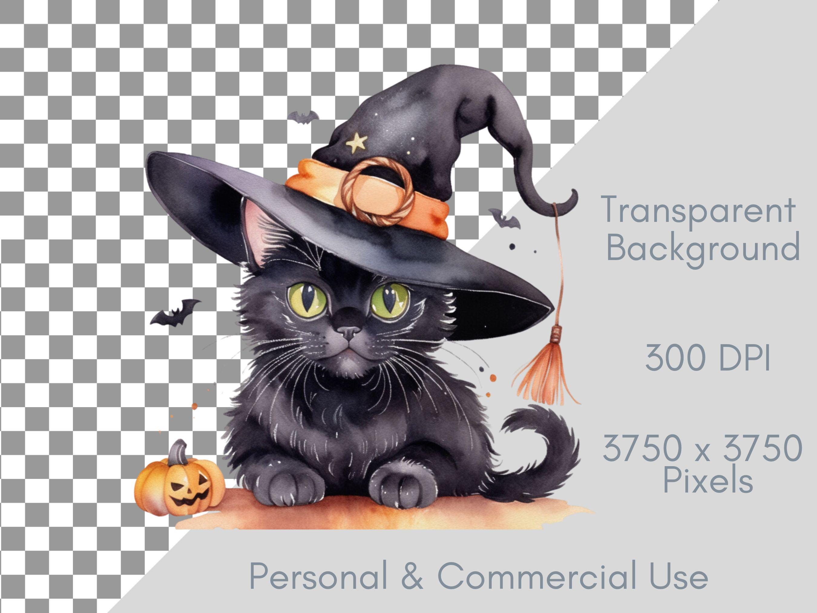 20 Halloween Black Cats | Halloween Clipart | Cute Halloween Cats ...