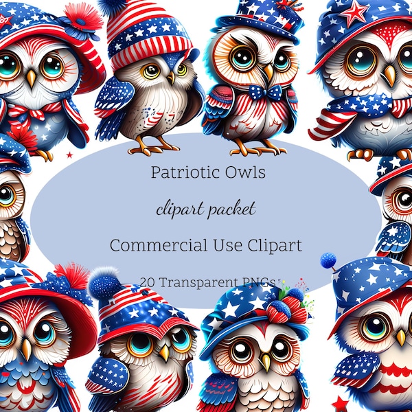 4th of July Owl - Etsy