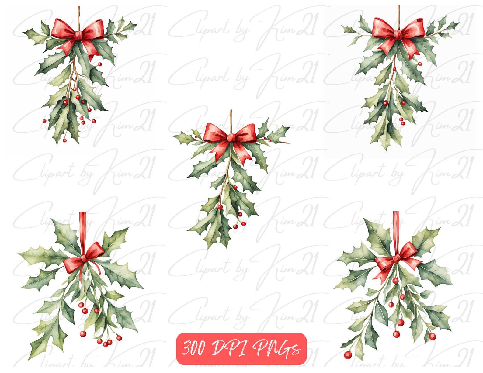 20 Mistletoe | Mistletoe Clipart | Holiday Graphics | Holiday Decor ...