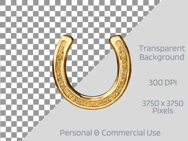 20 Golden Horseshoes | Horseshoe Clipart | St. Patricks Day Clipart ...