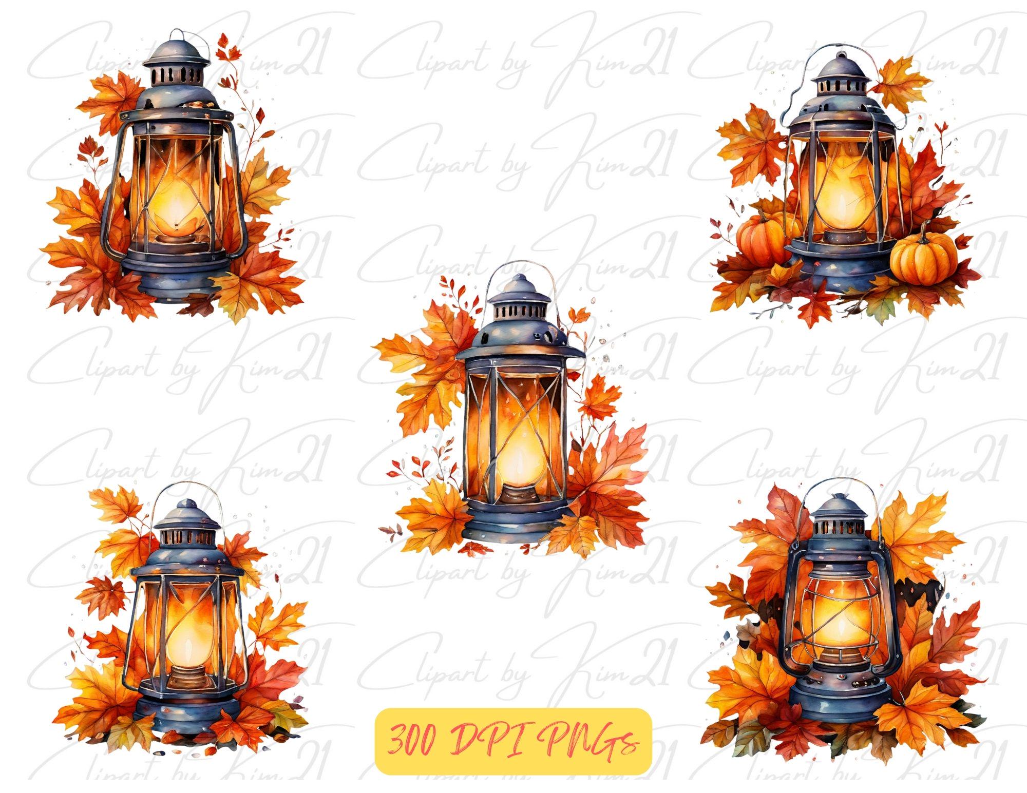 20 Autumn Lanterns | Autumn Clipart | Fall Clipart | Autumn Graphics - Etsy