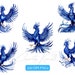 20 Blue Phoenix Clipart | Magical Phoenix Clipart | Mystical Bird ...