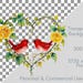 20 Love Birds Clipart | Romantic Birds Graphics | Love Birds and Hearts ...