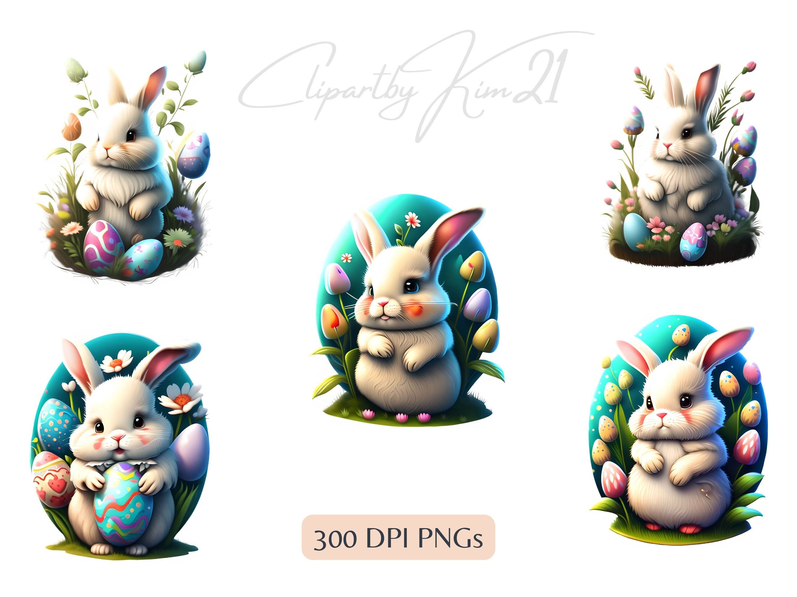 20 Easter Bunnies Clipart | Easter Clipart | Easter Bunnies Graphics ...