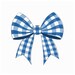 20 Blue Gingham Coquette Bows | Gingham Bows | Blue & White Bows ...