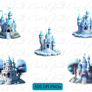 20 Blue Fairy Castle Clipart | Magical Castle Clipart | Castle PNG ...
