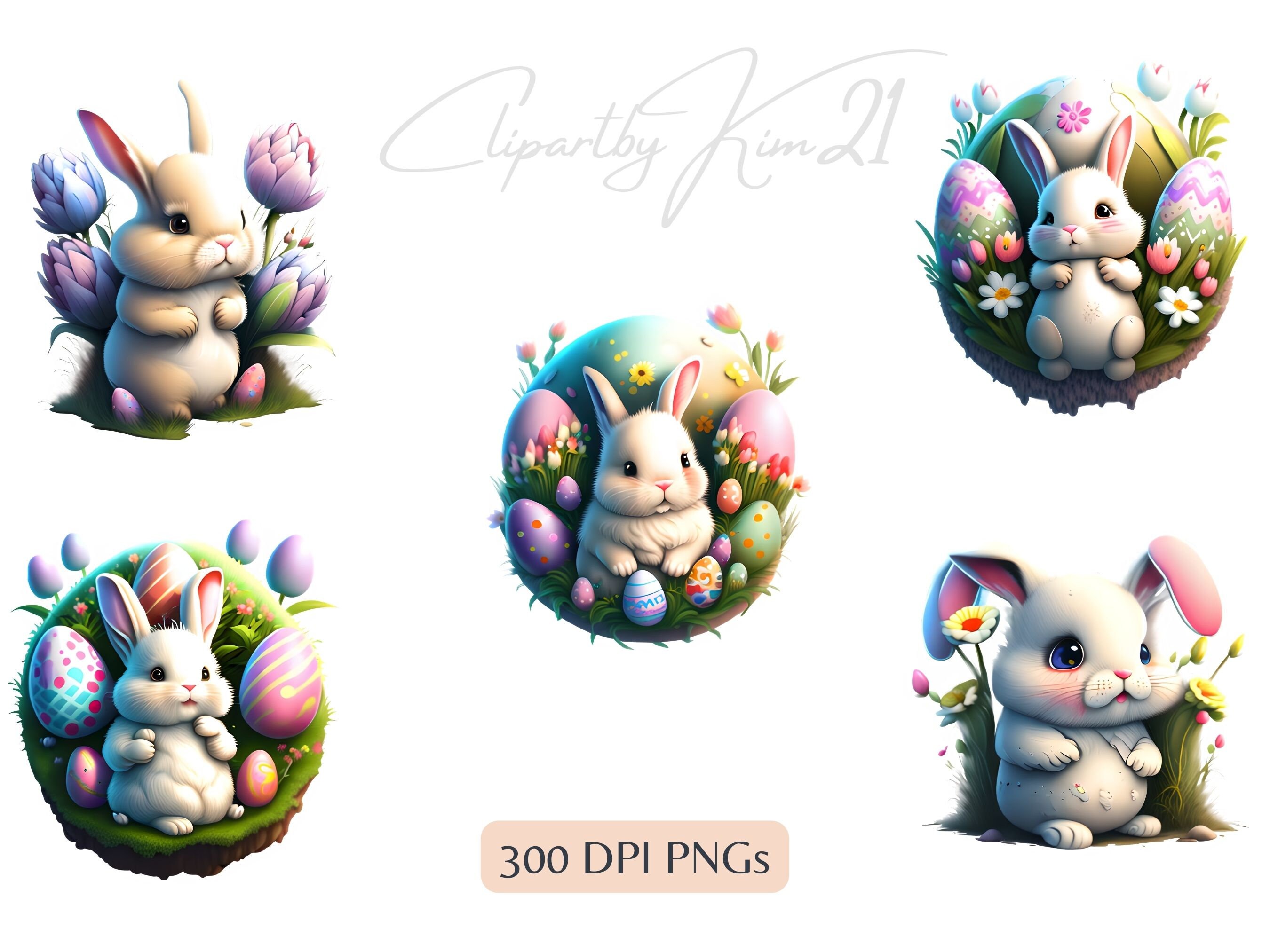 20 Easter Bunnies Clipart | Easter Clipart | Easter Bunnies Graphics ...