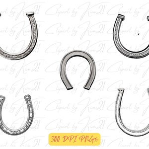 20 Silver Horseshoes Horseshoe Clipart St. Patricks Day Clipart Lucky ...