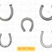 20 Silver Horseshoes | Horseshoe Clipart | St. Patricks Day Clipart ...
