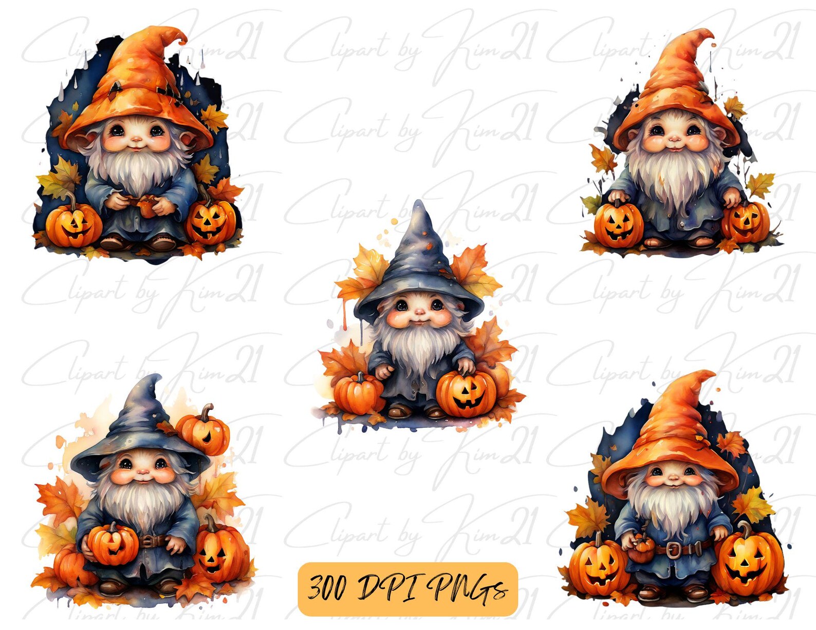20 Cute Halloween Gnomes | Halloween Clipart | Cute Gnomes | Halloween ...