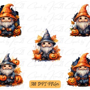 20 Cute Halloween Gnomes | Halloween Clipart | Cute Gnomes | Halloween ...