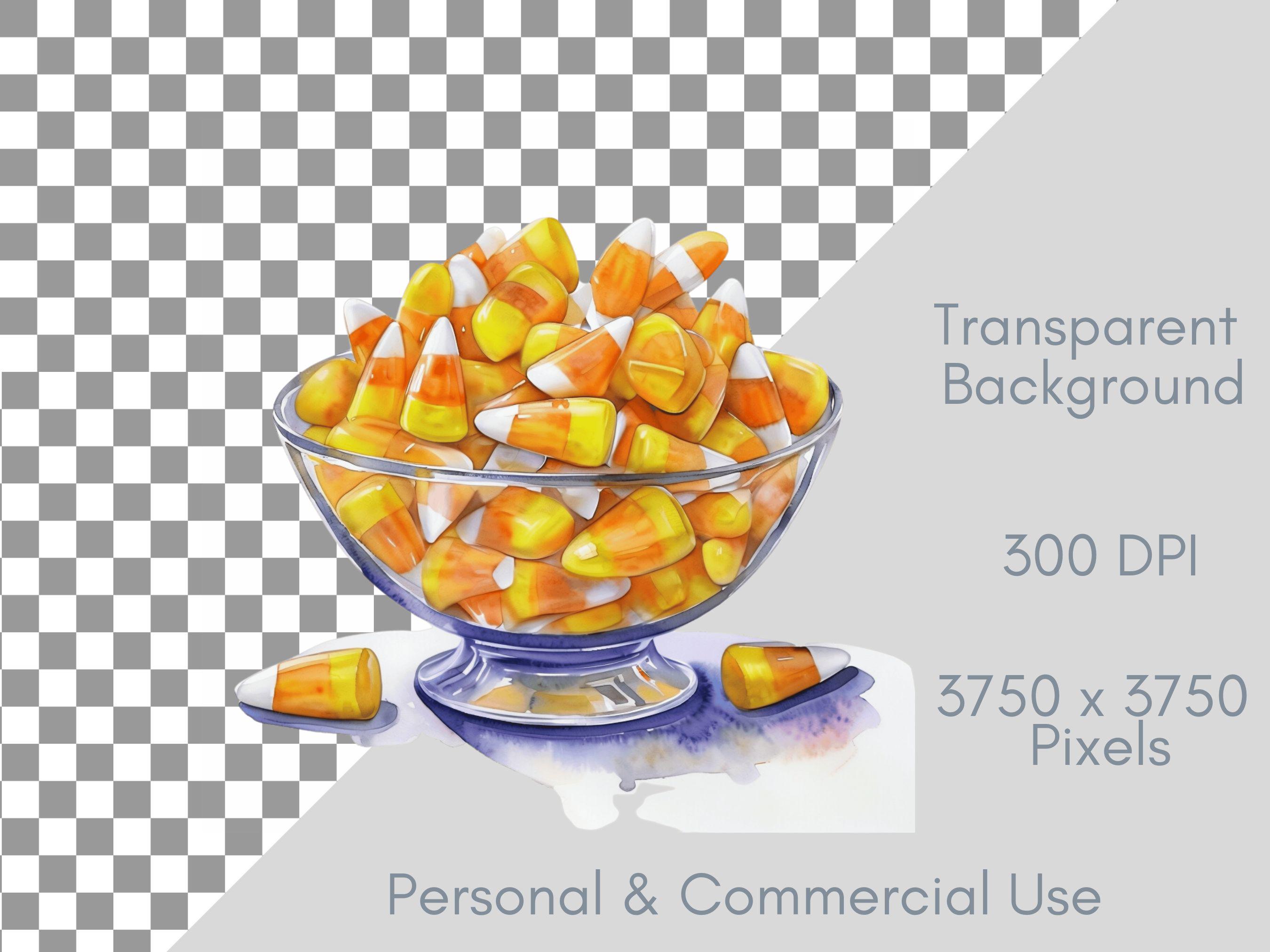 20 Halloween Candy Corn in Dish | Halloween Clipart | Halloween Candy ...