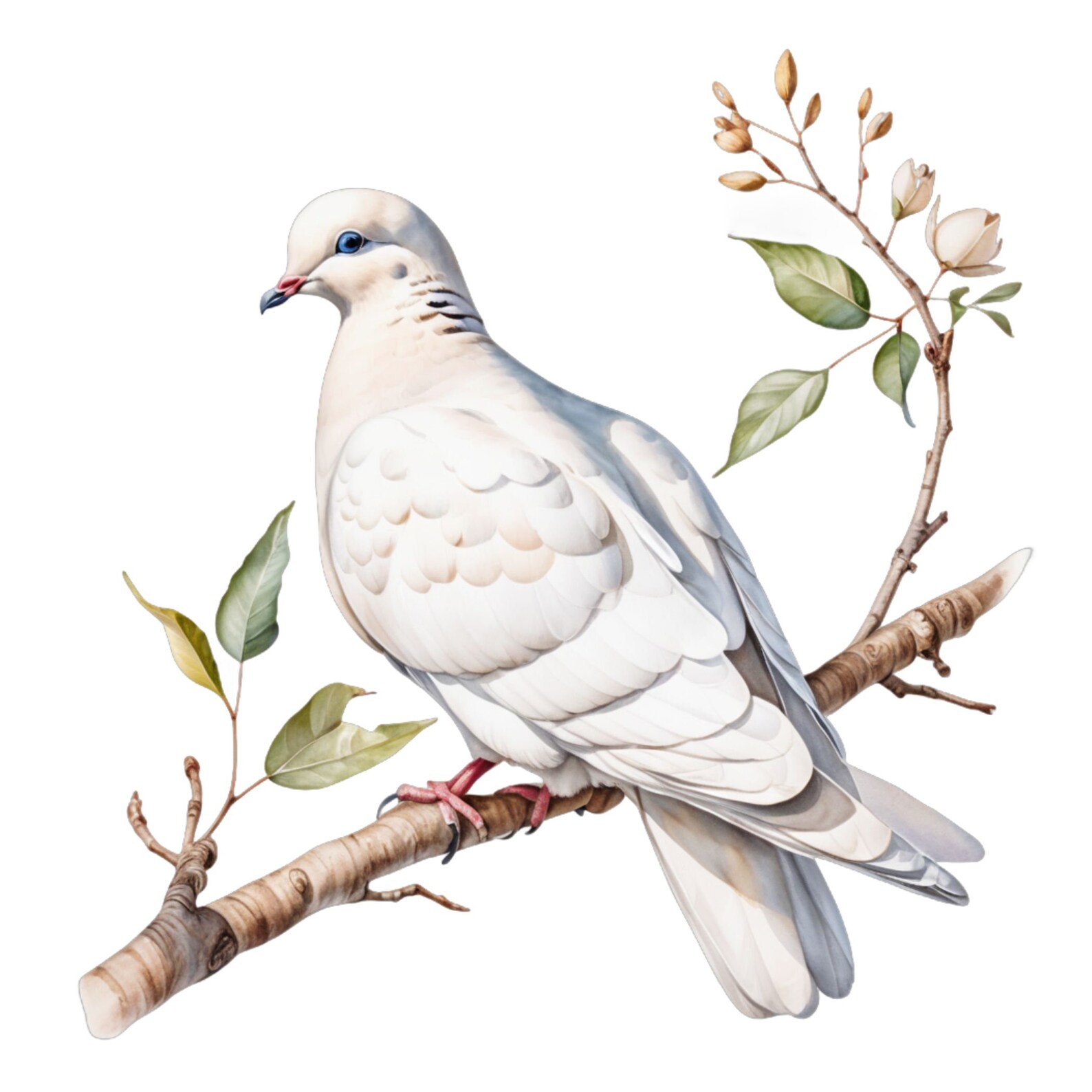 20 Watercolor Doves | Watercolor Clipart | White Bird Clipart - Etsy