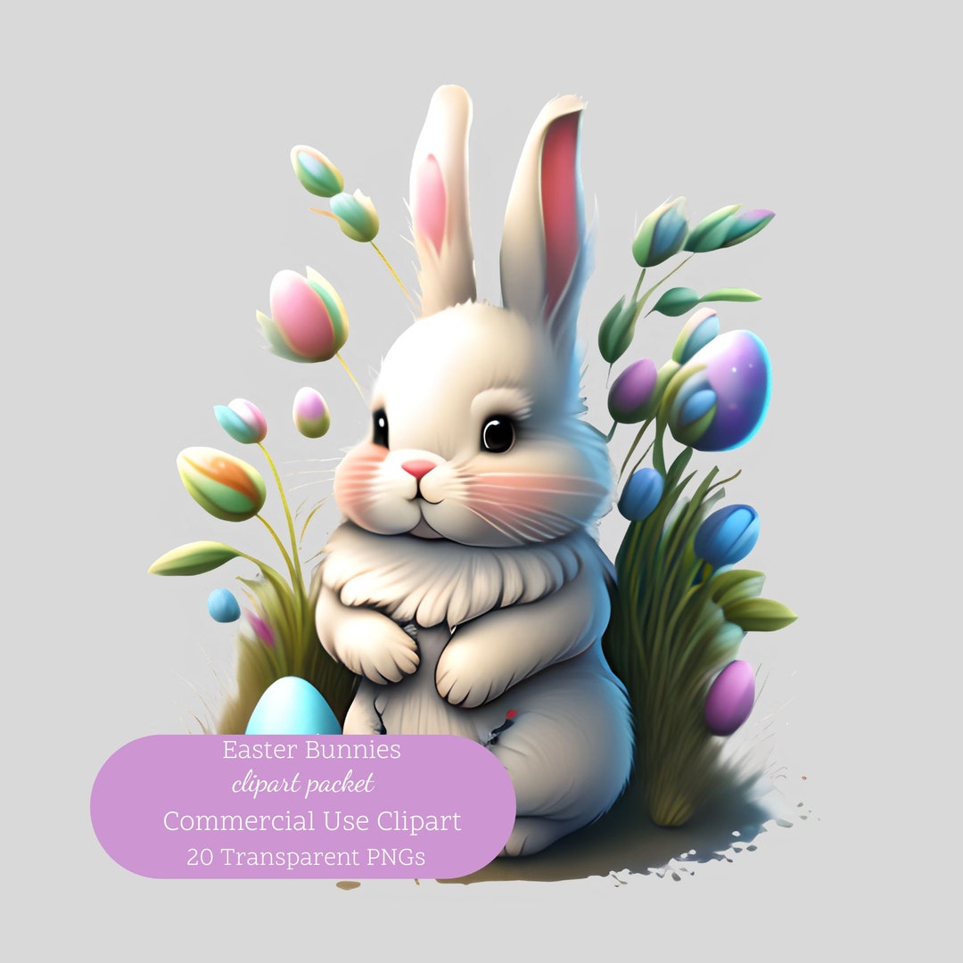 20 Easter Bunnies Clipart | Easter Clipart | Easter Bunnies Graphics ...