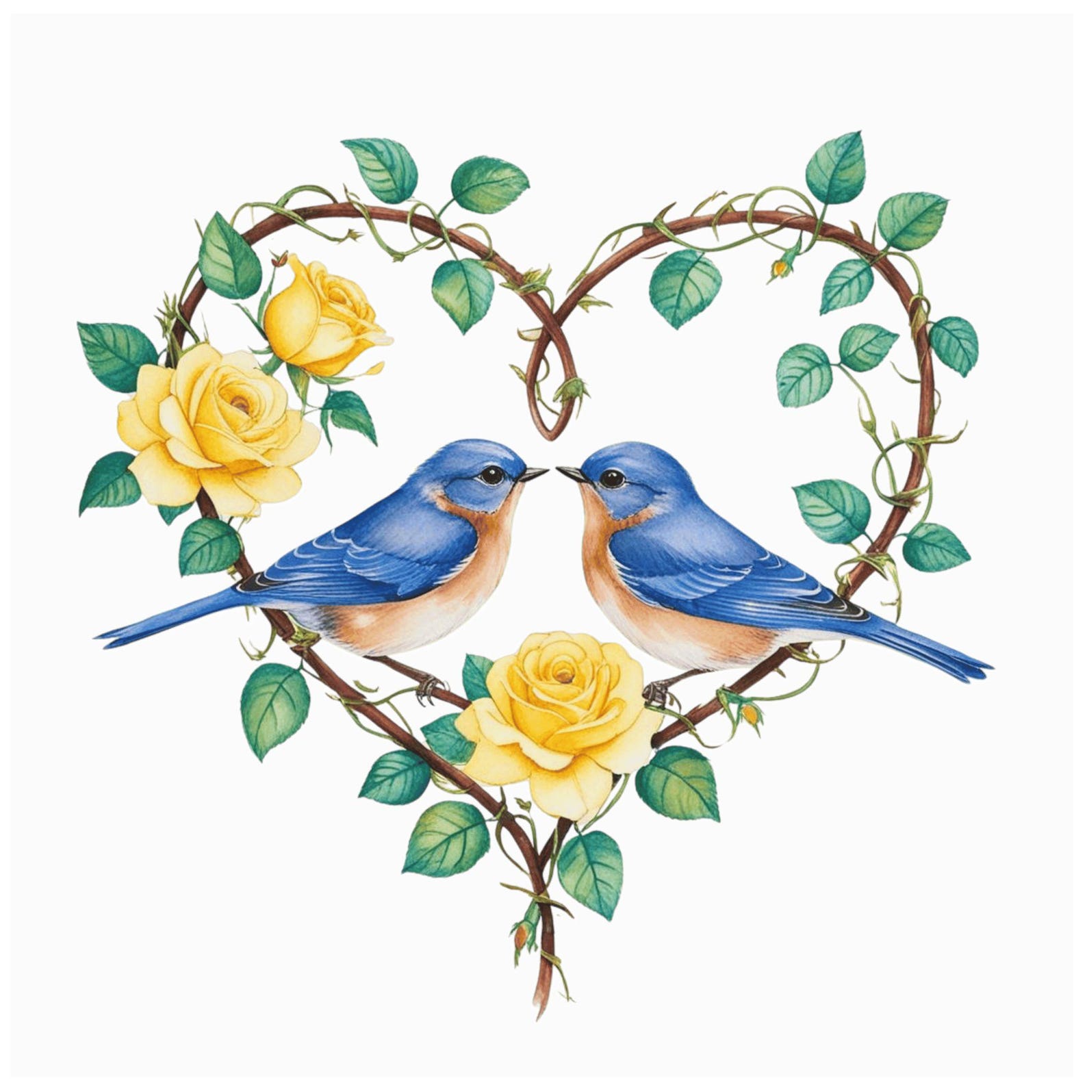 20 Love Birds Clipart Romantic Birds Graphics Love Birds and Hearts ...