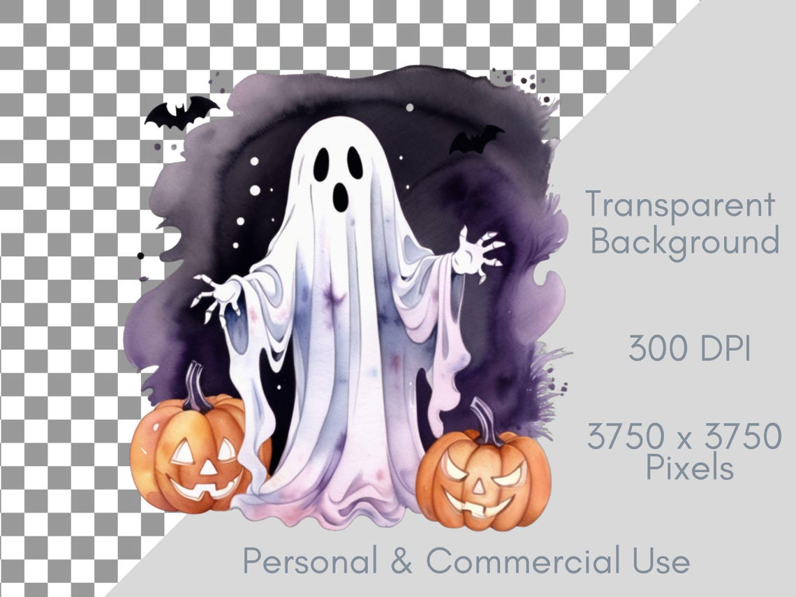 20 Halloween Ghosts | Halloween Clipart | Cute Halloween Ghosts ...
