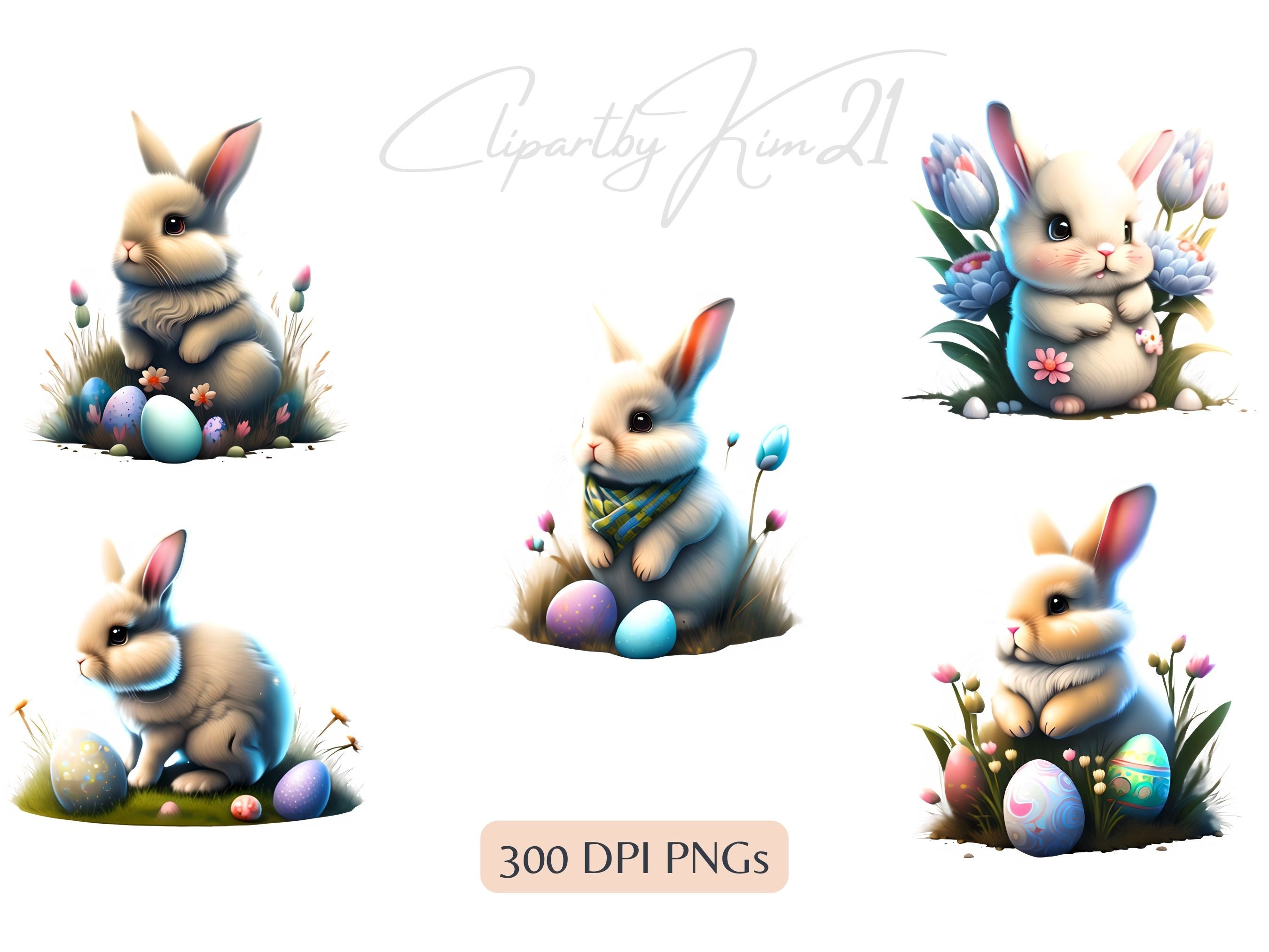 20 Easter Bunnies Clipart | Easter Clipart | Easter Bunnies Graphics ...