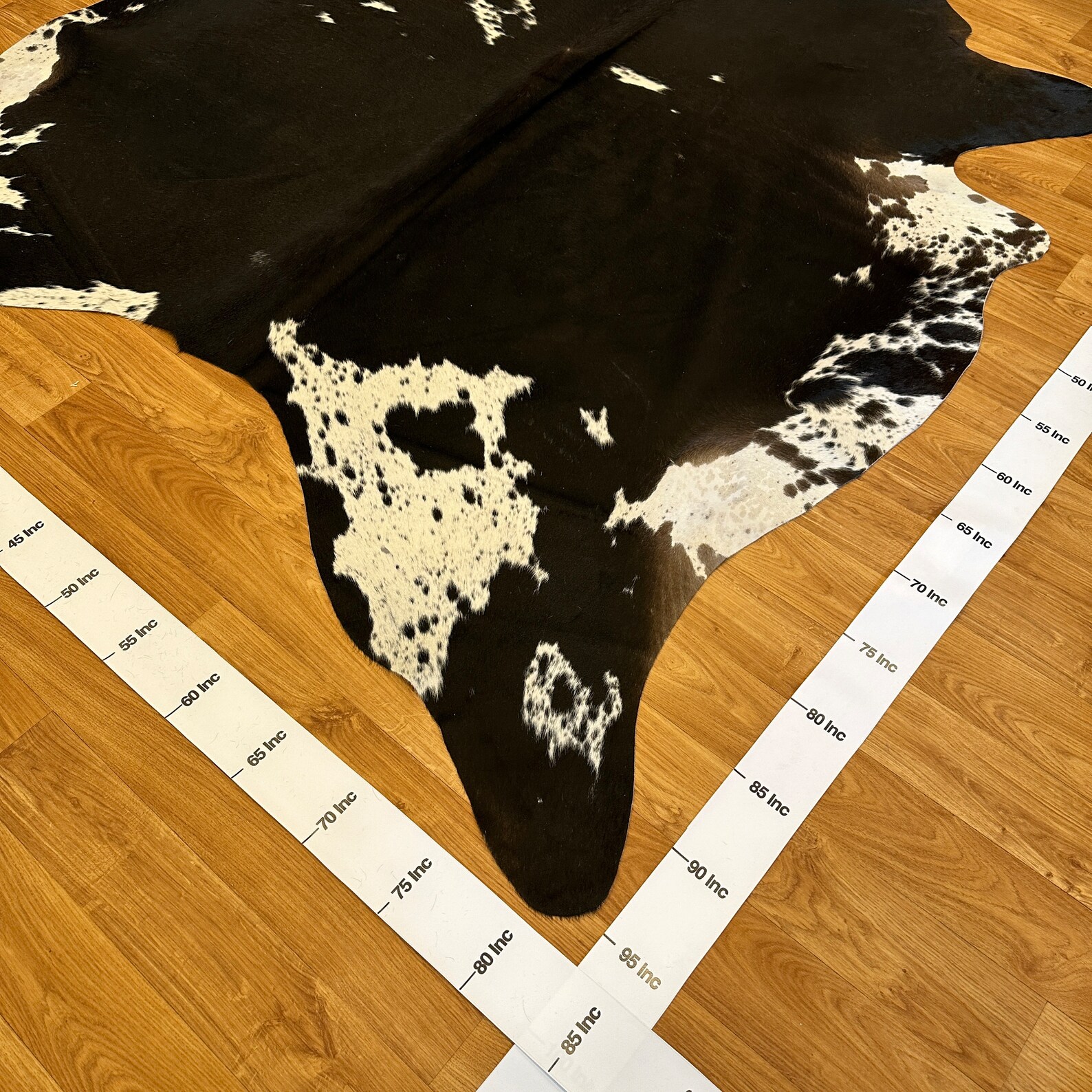 Spotted Cowhide Rug Black and White Cowhide Rug 6'10 X 8'2 Hair on Hide ...