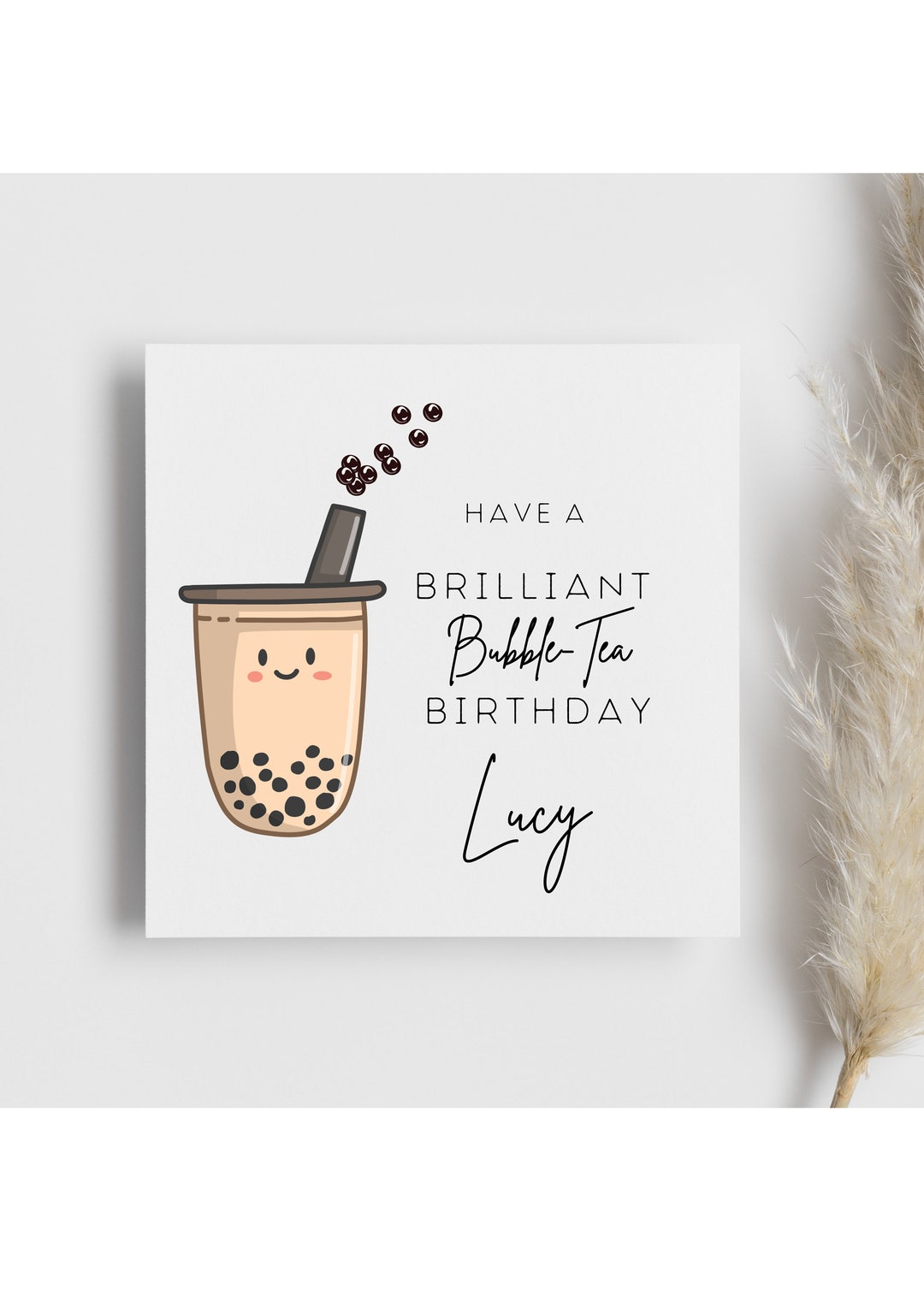 Personalised 'bubble-tea' Birthday, Boba, Trending Birthday, Teen ...