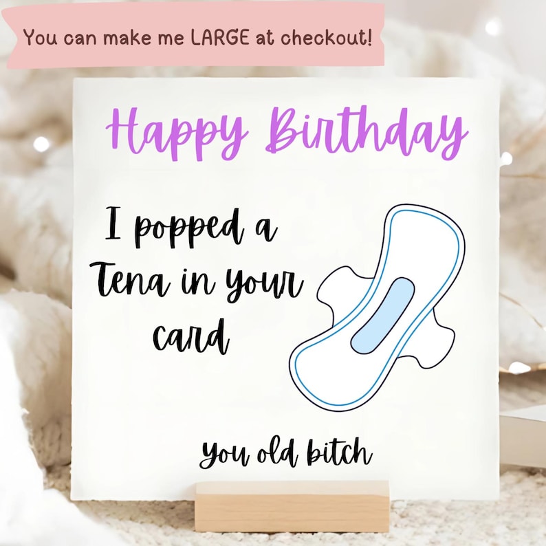 Funny Tena in Your Card Birthday Card, for Her, Joke, Funny, Hilarious ...