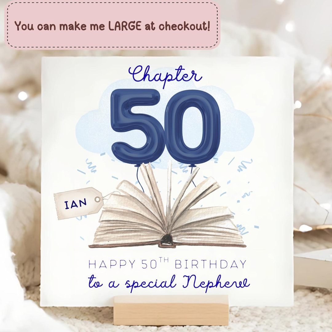 Nephew Chapter 50 Birthday Card, Nephew 50th Birthday Card ...