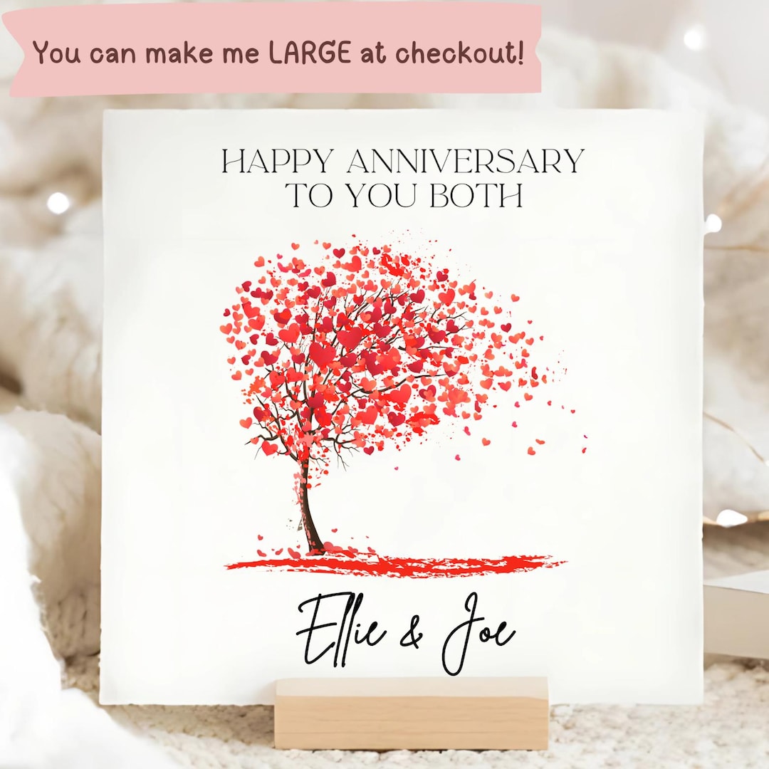 Happy Anniversary to You Both Card, Heart Tree Anniversary Card, Wedding Anniversary, Years ...