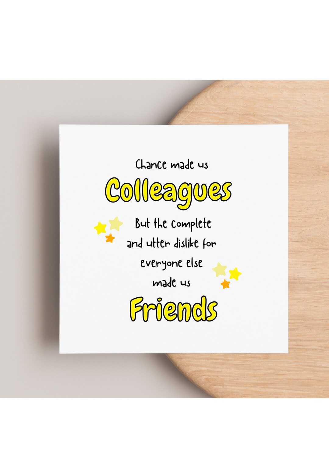 Colleagues Now Friends Card, Leaving Card, Gift for Colleague, Bestie ...