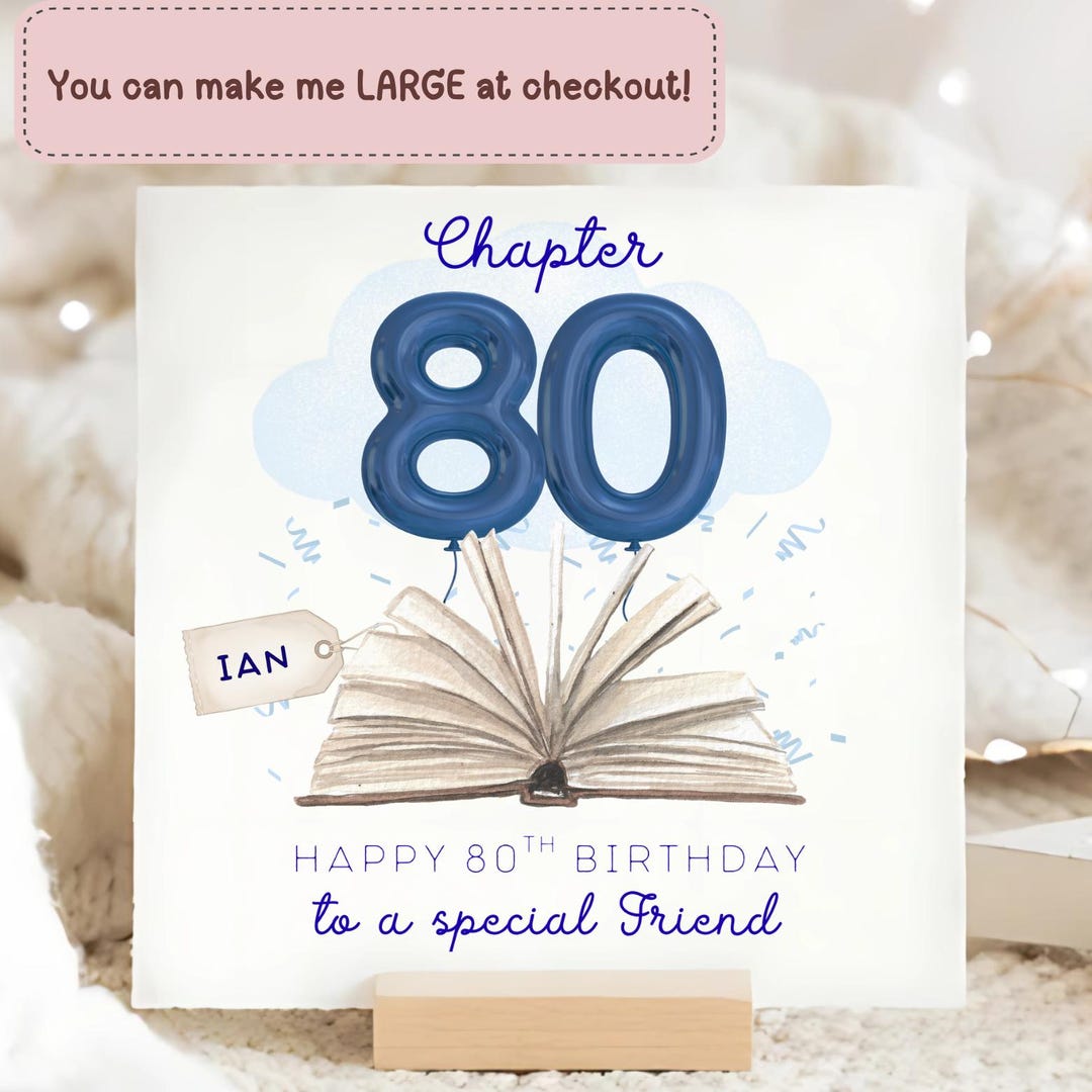 Friend Chapter 80 Birthday Card, Friend 80th Birthday Card ...