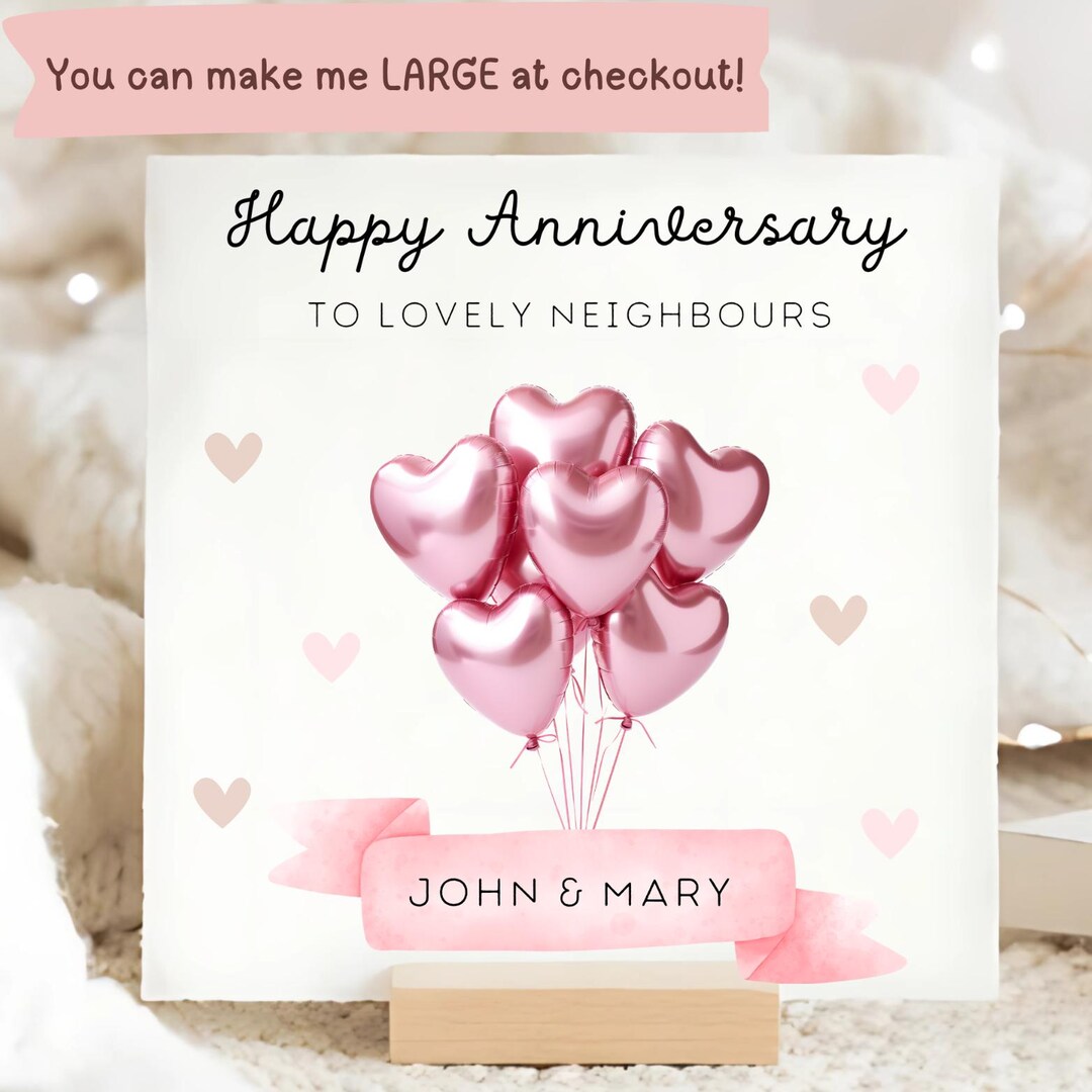 Lovely Neighbours Happy Anniversary Card, Personalised Neighbours ...