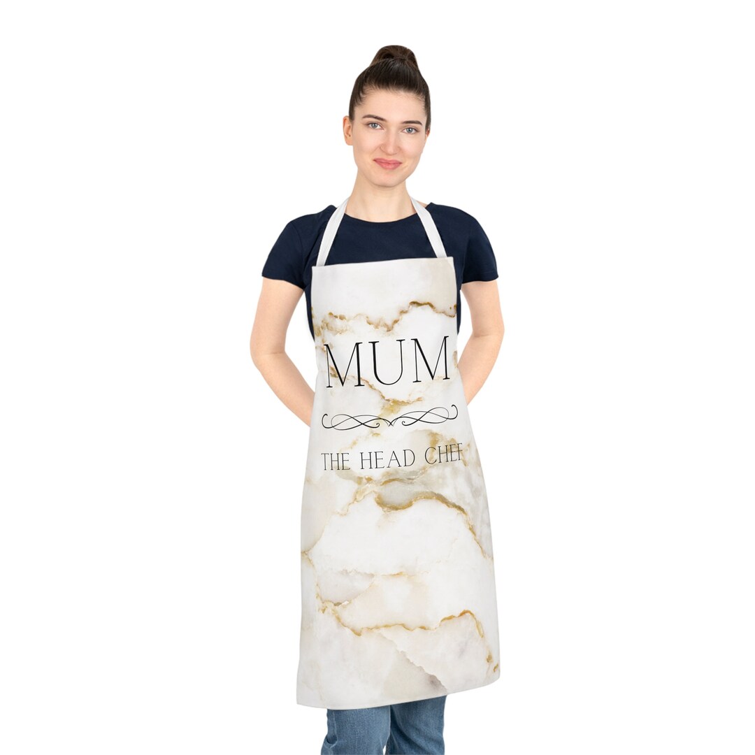 Marble Mum is Head Chef Apron AOP Apron Mothers Day Gift Chef Mum ...