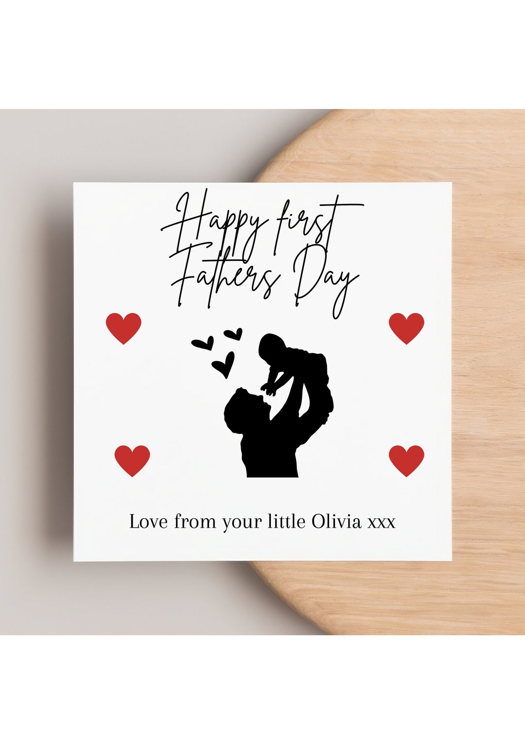 Personalised First Fathers Day Card, From Your First Born, From Your ...