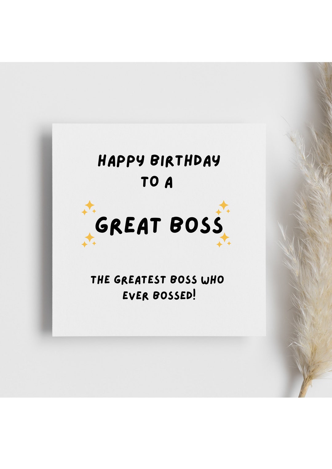 For My Boss Birthday Card, Best Boss Ever Card, Gift for Management ...