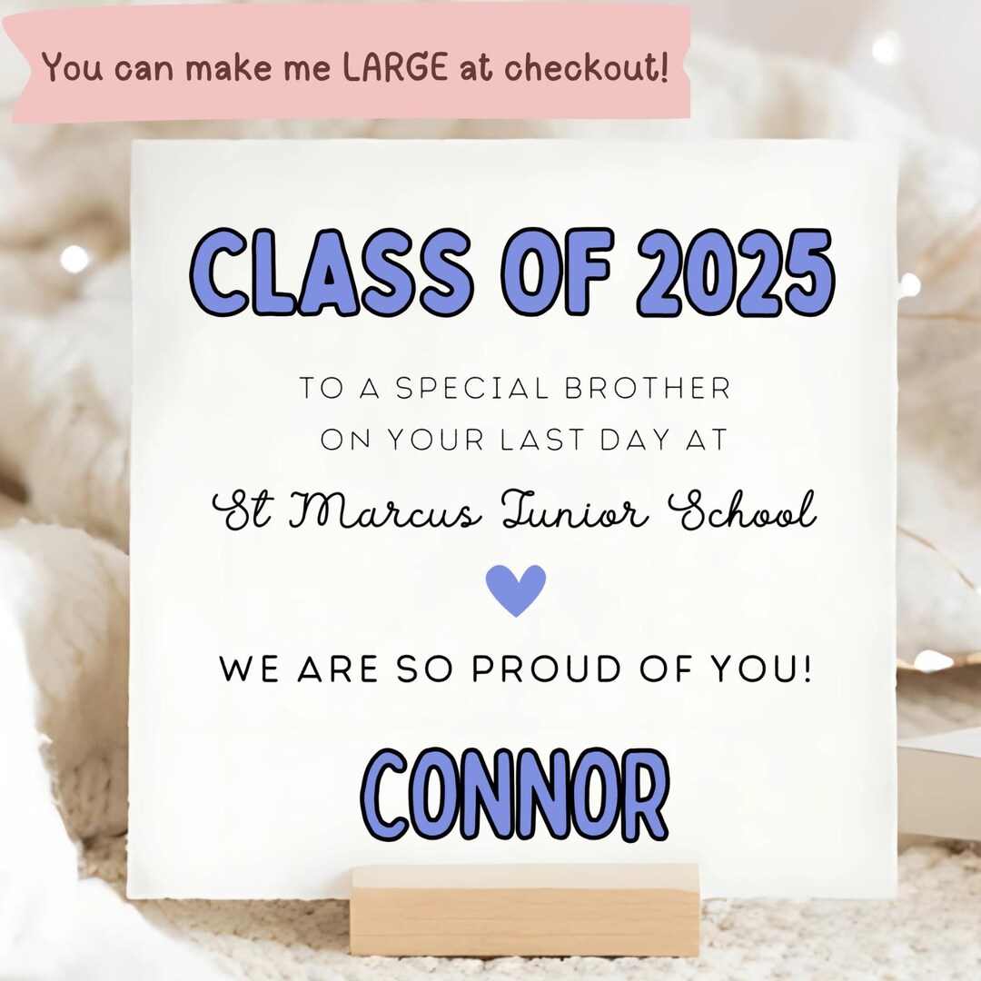 Brother School Leaver Class of 2025 Card, Brother Personalised School ...