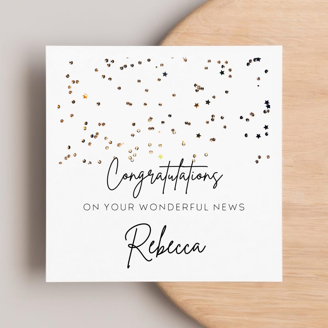 Congratulations on Your Wonderful News Card, Personalised Congrats Card ...